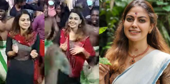 ഉത്സവപ്പറമ്പിൽ മേളക്കാർക്കൊപ്പം ചുവട് വച്ച് അനുശ്രീ: വിഡിയോ ആഘോഷമാക്കി ...