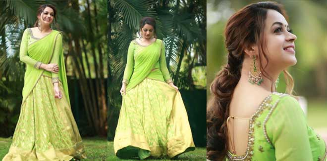 ദാവണിയണിഞ്ഞ് മനോഹരിയായി ഭാവന: ഫോട്ടോഷൂട്ട് ചിത്രങ്ങൾ പങ്കുവച്ച് താരം ...