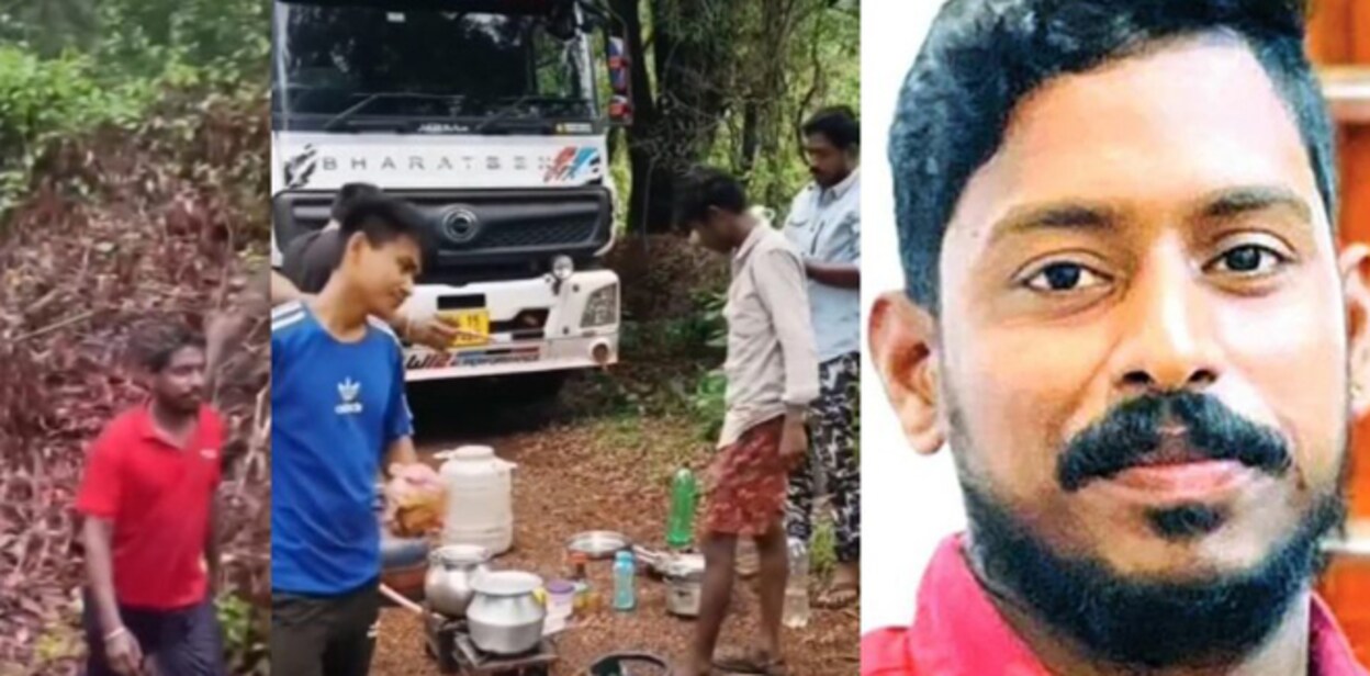 ലോറിയില്‍ ലോഡ് കയറ്റിയും സഹപ്രവര്‍ത്തകര്‍ക്കൊപ്പം ആഹാരം പാചകം ചെയ്തും ...