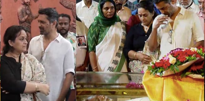 അച്ഛന് യാത്രാമൊഴിയേകാൻ പിണക്കം മറന്ന് മക്കളെത്തി: മാധവനെ അവസാനമായി ...